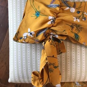 entro | Tops | Lovely Mustard Color Over The Shoulder Blouse M | Poshmark